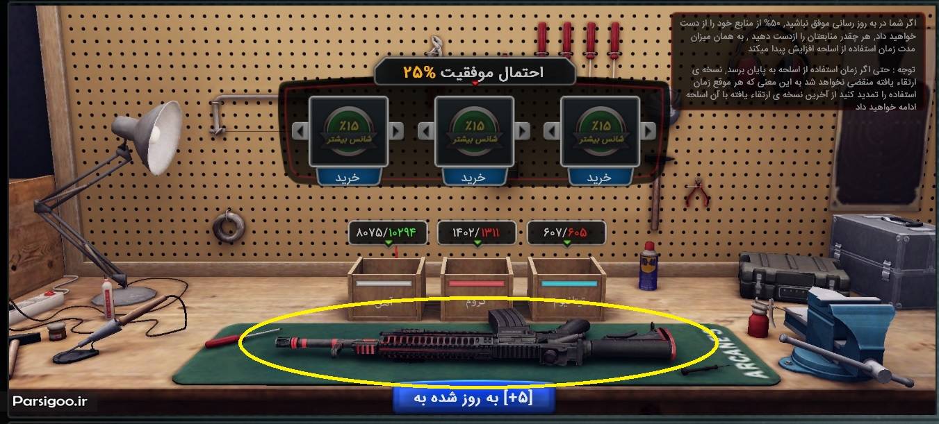آموزش ارتقاء اسلحه در بازی زولا + تصاویر - پارسی گو